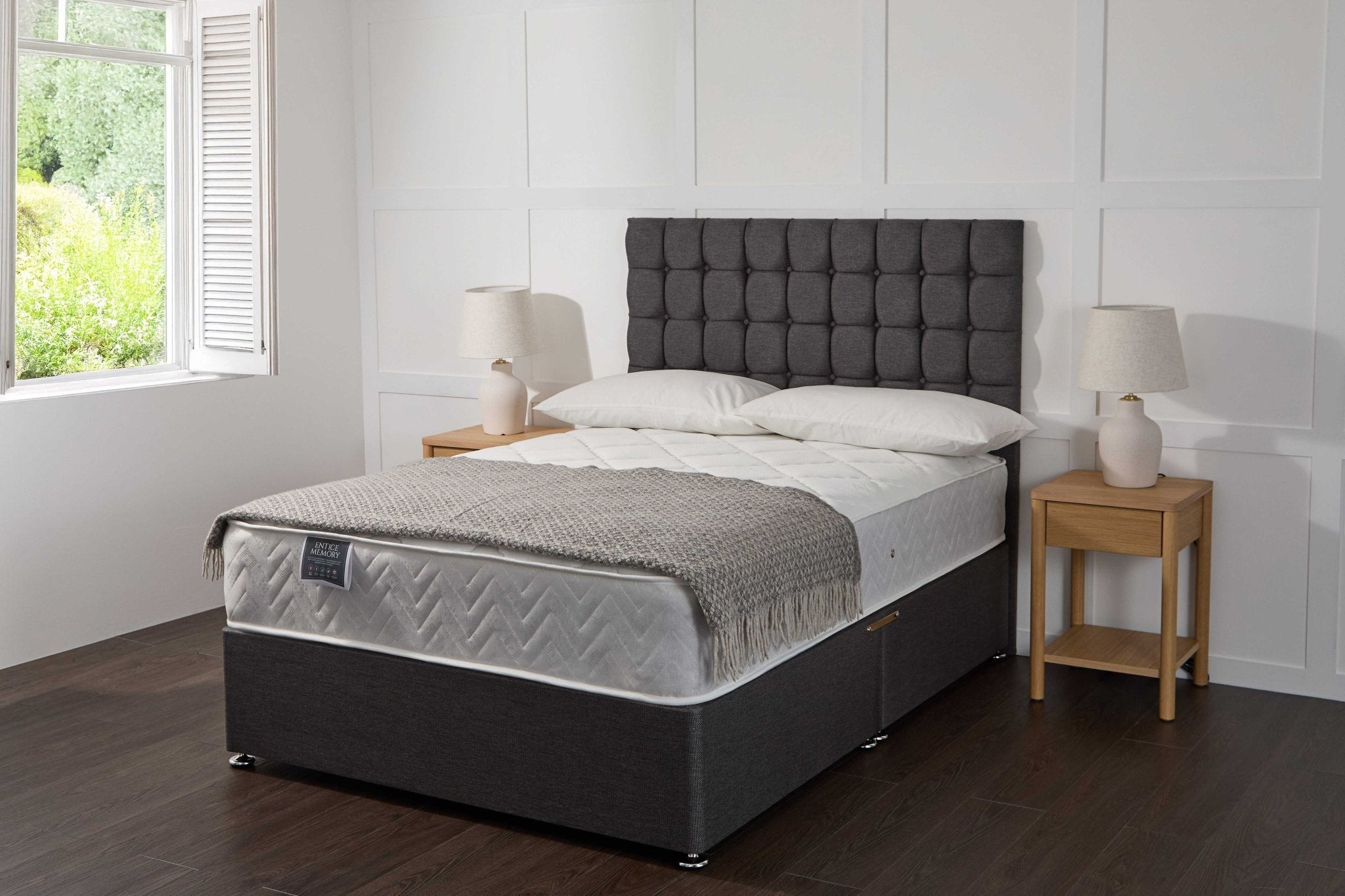 Apollo Entice Memory Coil Sprung Divan Bed Set – Somnas Beds
